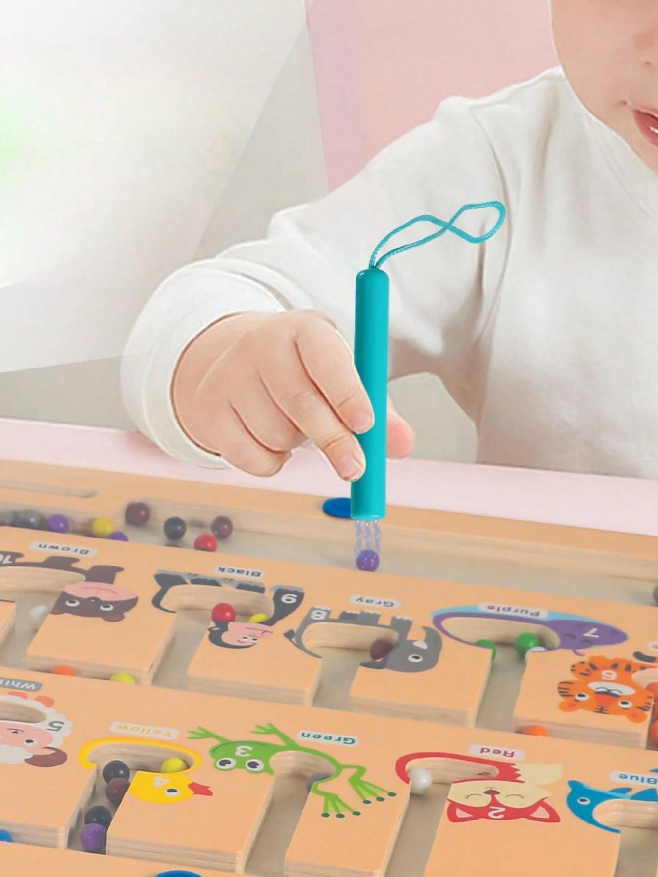 1 Pc Color And Number Bead Maze - Montessori Fine Motor Skills Toy ...