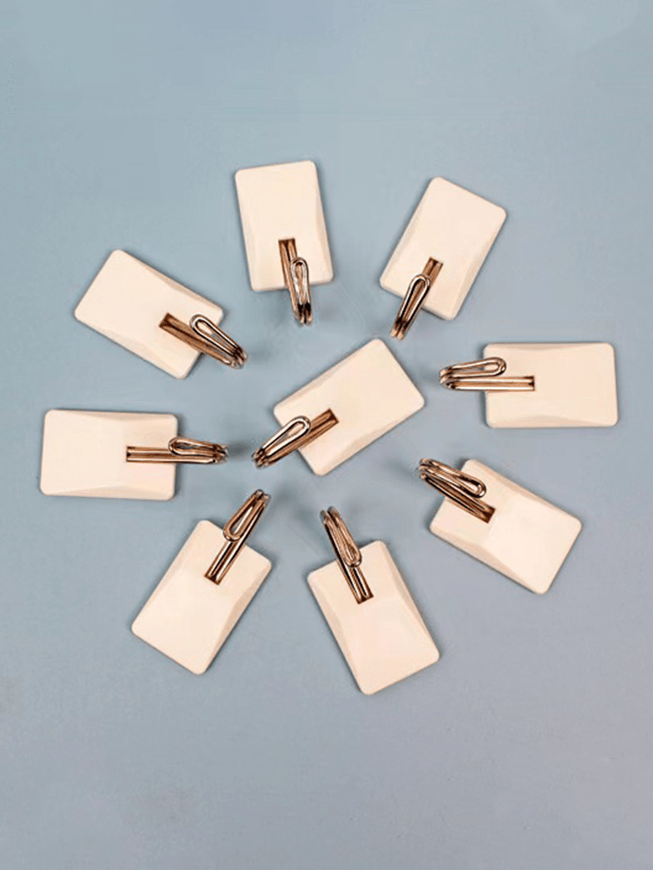 15pcs Small Square Shaped Adhesive Wall Hooks With Strong Stickiness ...