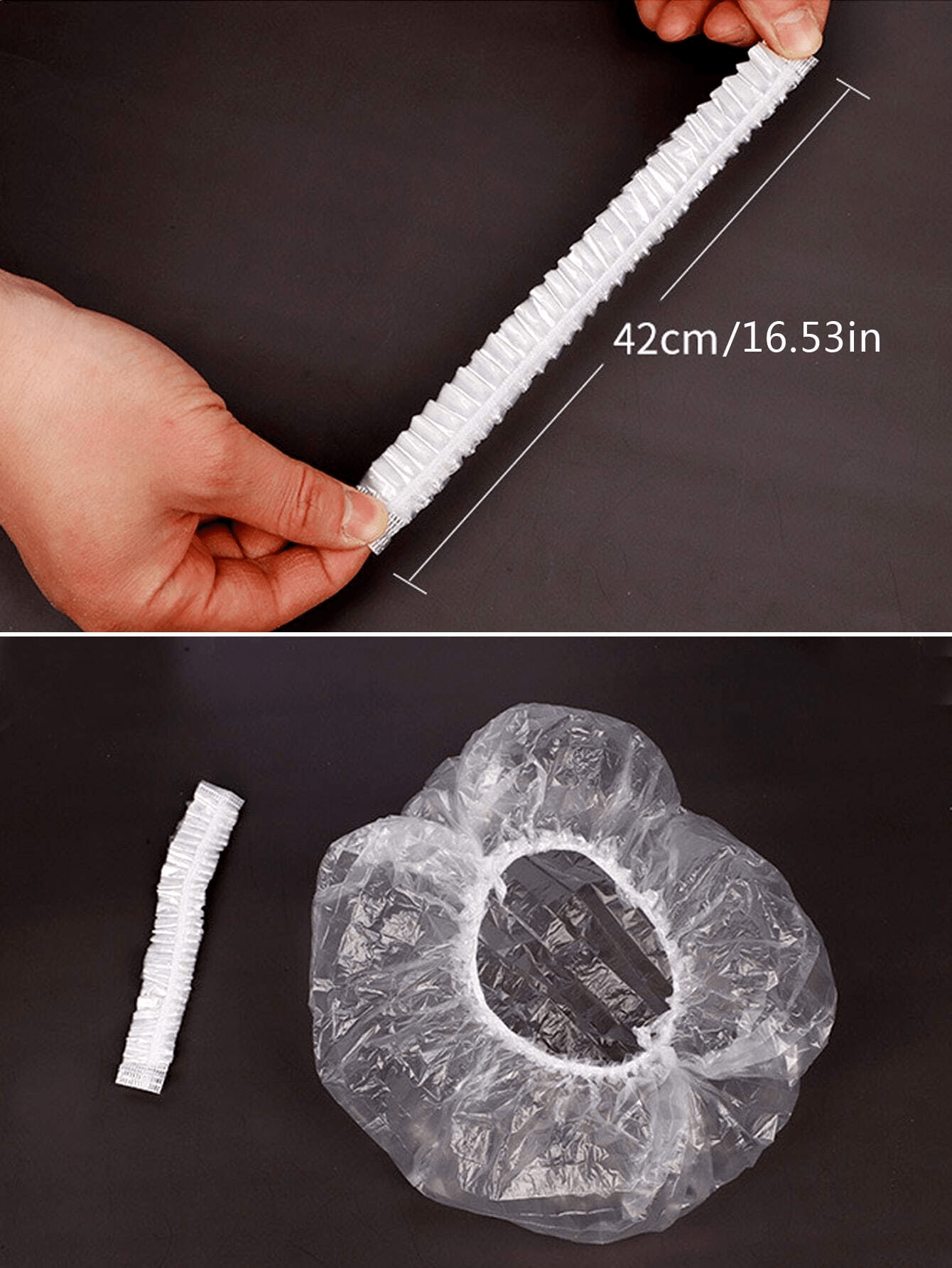 50pcs Shower Cap Disposable Female Shower Cap, Hair Film Baked Oil Cap ...