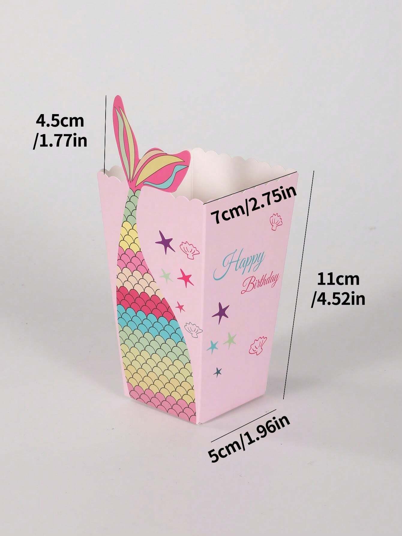 12st Zeemeermin Thema Popcorn Dozen Met Zeemeermin Schalen patroon ...