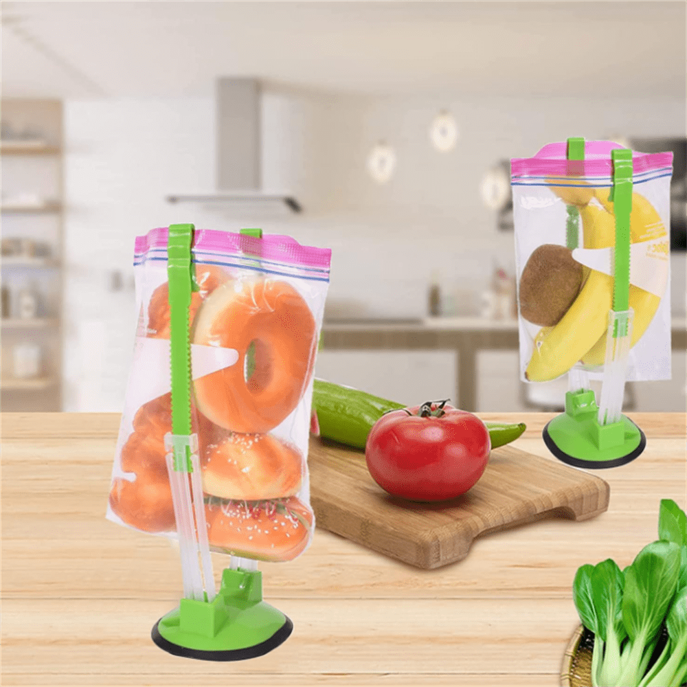 1 Kitchen Adjustable Fresh-Keeping Bag Storage Rack, Food Preparation ...