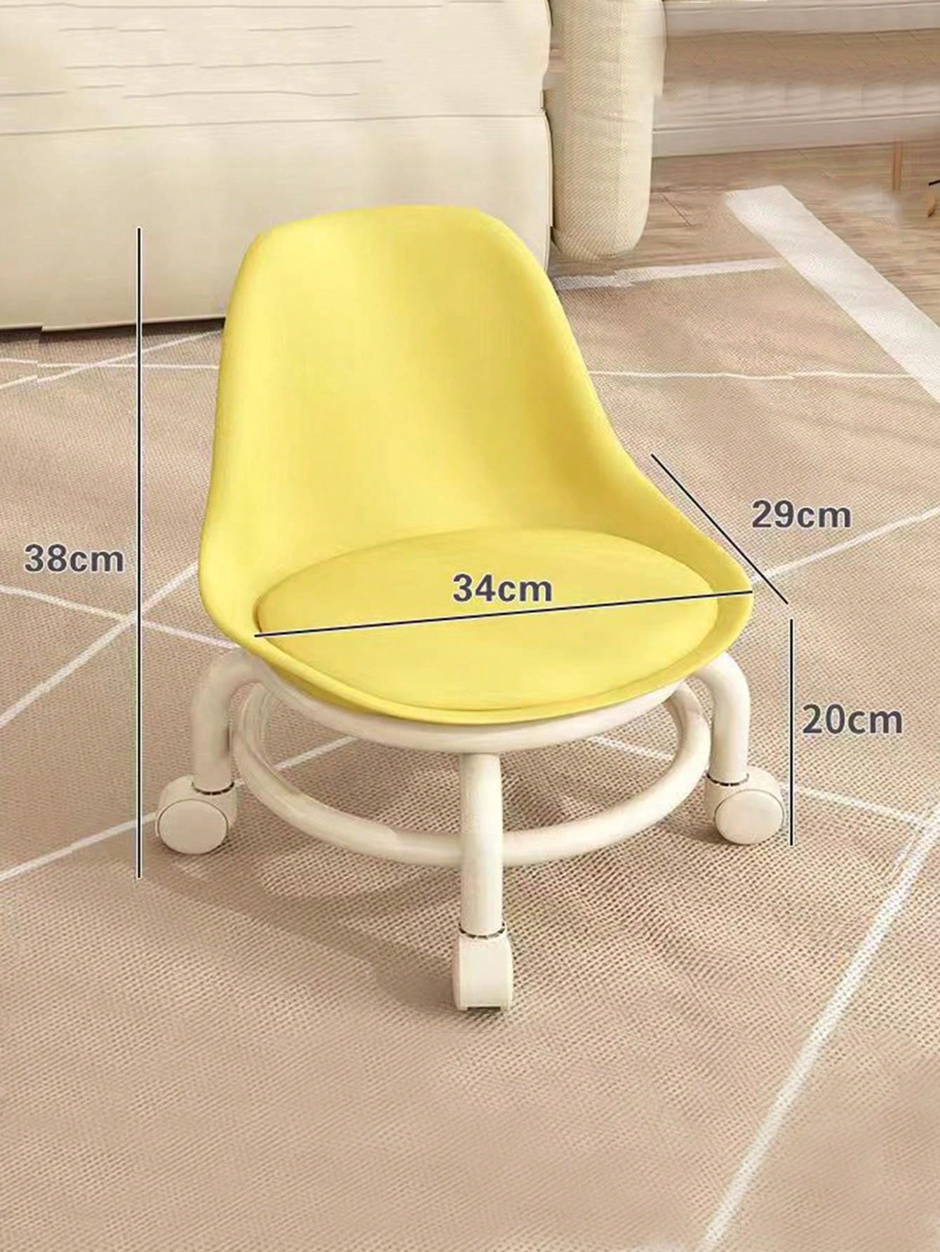 Small Wheeled Ottoman With Swivel Casters, Lazy People Wheel Sliding ...