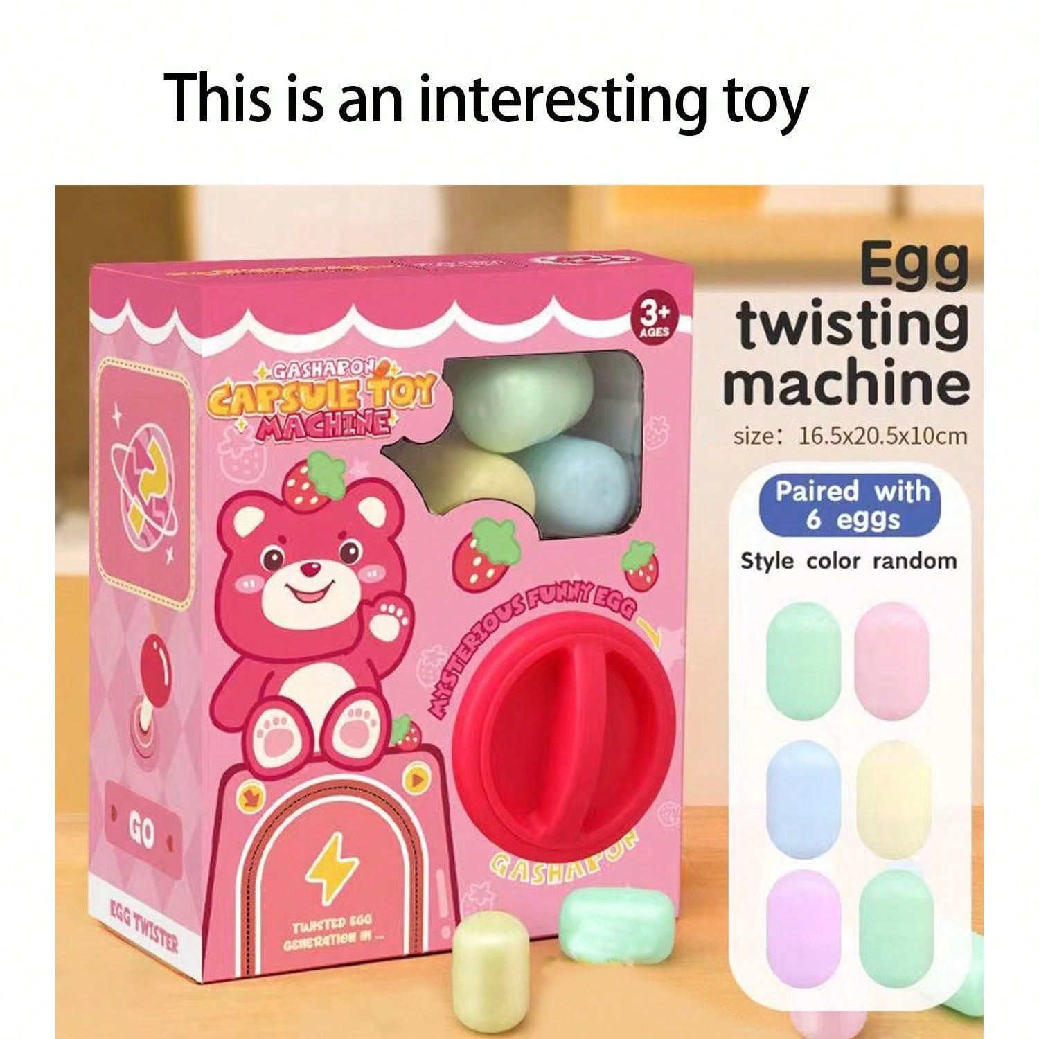 Claw Machine For Kids, Child Fun Egg Twisting Machine Toys Capsule ...