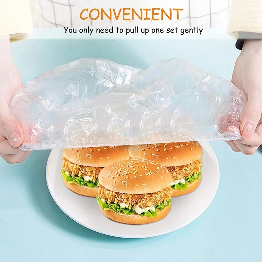 Disposable Food Cover Plastic Wrap Bag Storage Kitchen Disposable Bowl ...