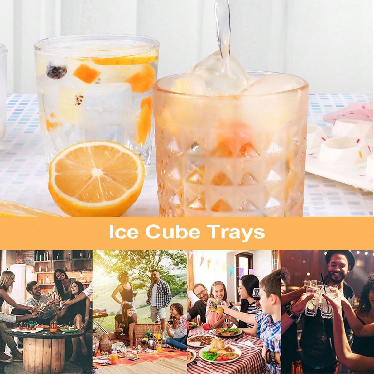 1pc 5 Star Ice Lattice, Silicone Five Star Three Dimensional Ice Grid ...