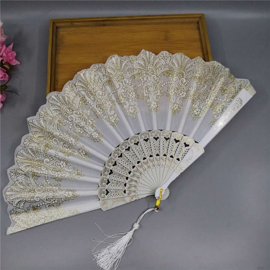 Handheld Chinese Style Dance Silk Fan Foldable Lightweight Portable Fan ...