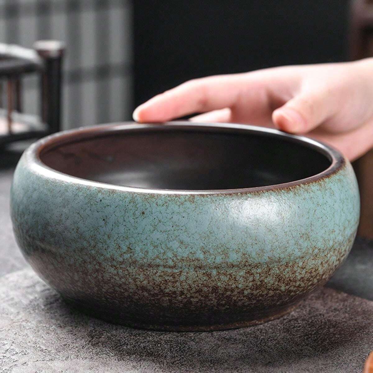 Yao Bian Ceramic Tea Wash Cup Holder Tea Residue Bowl, Chinese-Style ...