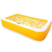 Syncfun 120" X 72" X 22" Inflatable Transparent Orange Baby Swimming ...