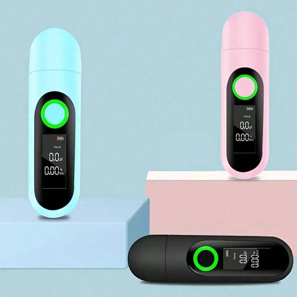 1pc Digital Alcohol Tester, Non-Contact Breathalyzer, Type-C Charging ...