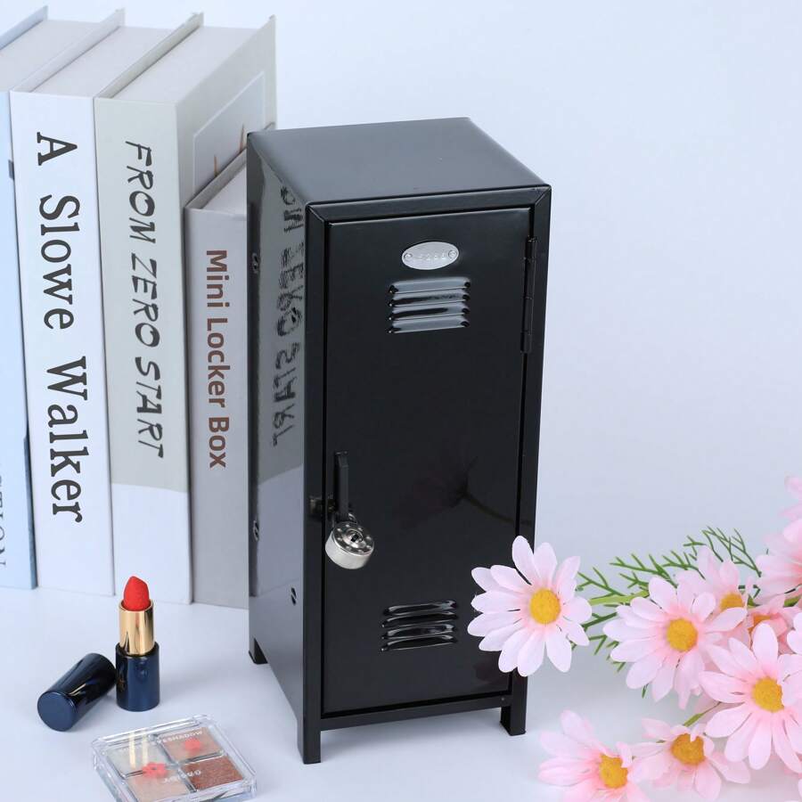 Mini Locker With Lock & Keys, Metal Small Locker For Desktop Lockbox ...
