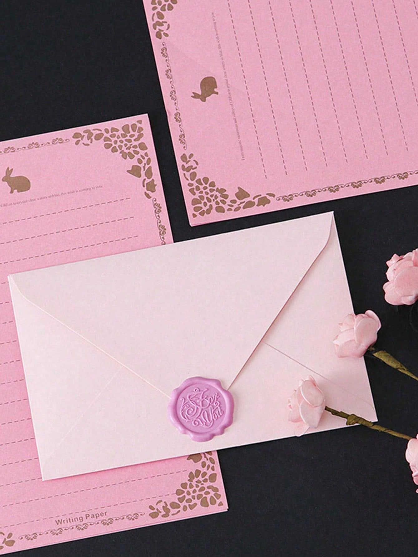 16pcs/Set 3 Envelopes, 10 Sheets Stationery, 3 Wax Seals, Office ...