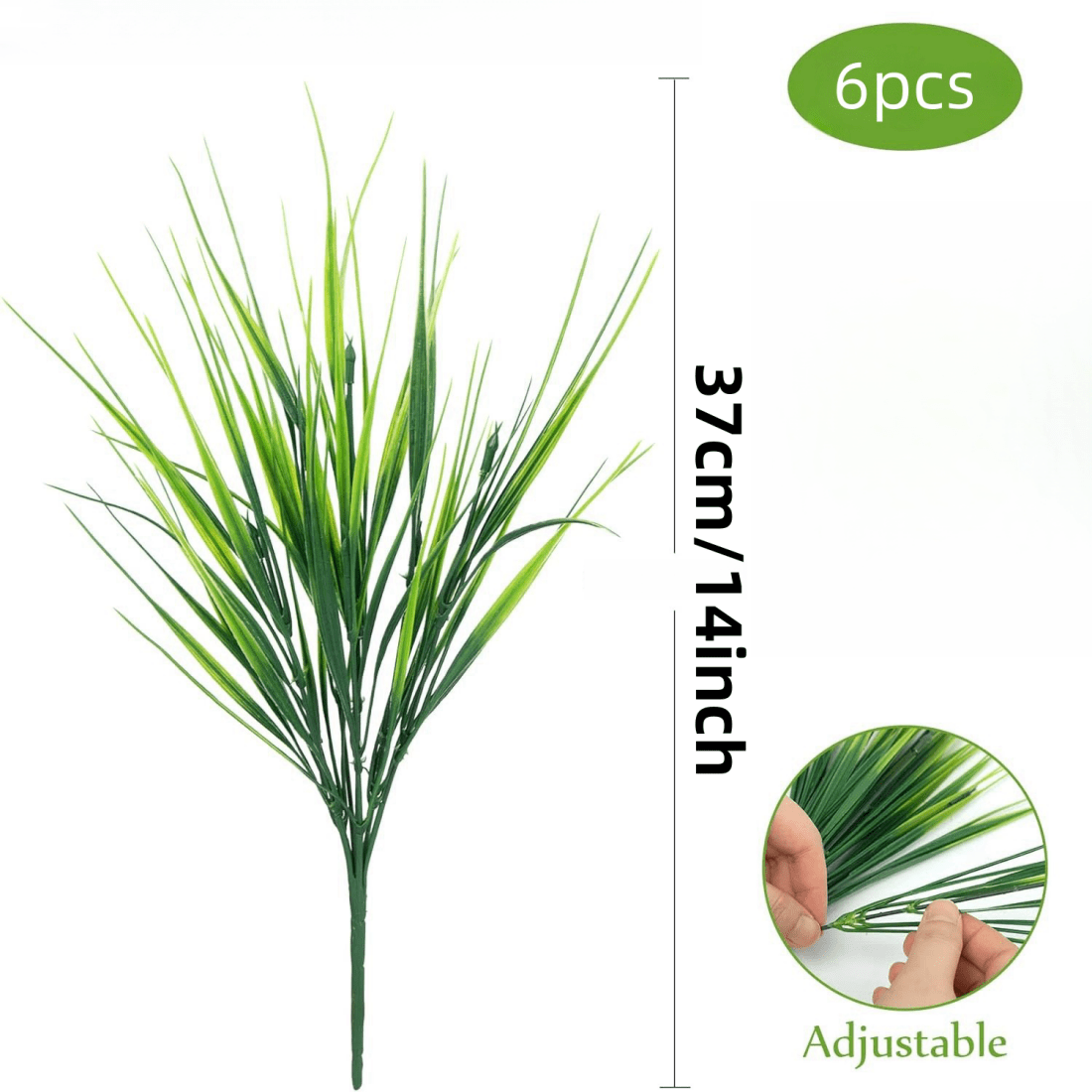 6 Bundles Artificial Plants Outdoor Fake Wheat Grass Flowers Artificial ...