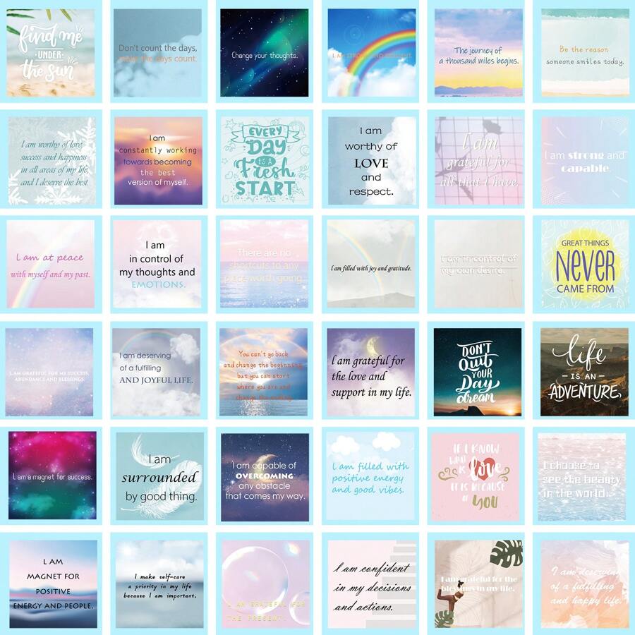 100pcs Inspirational Bulk Stickers, Creative Colorful Motivational ...