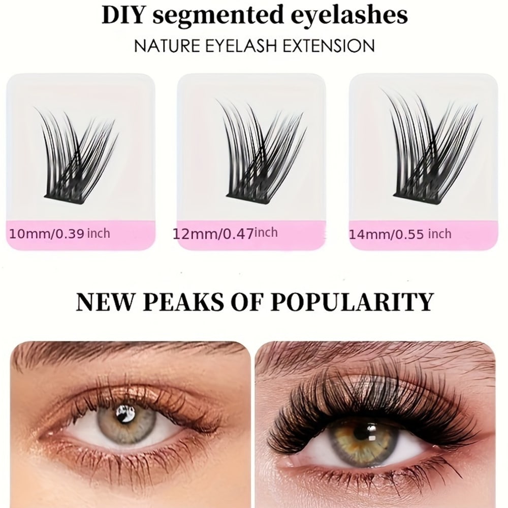 120pcs DIY Eyelash Extension Kit High-Capacity Individual Lashes ...