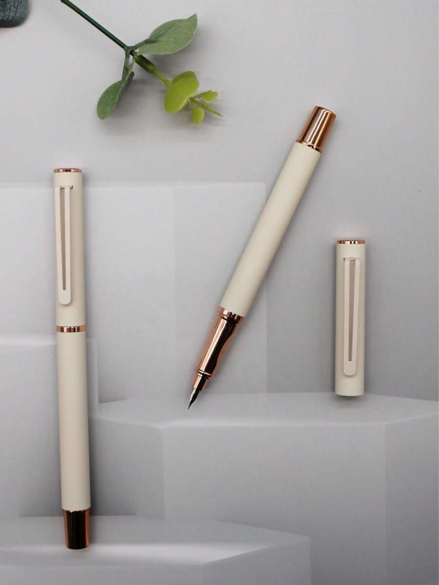 1pc/High Value Macaron Color Metallic Fountain Pen - Matte Finish ...