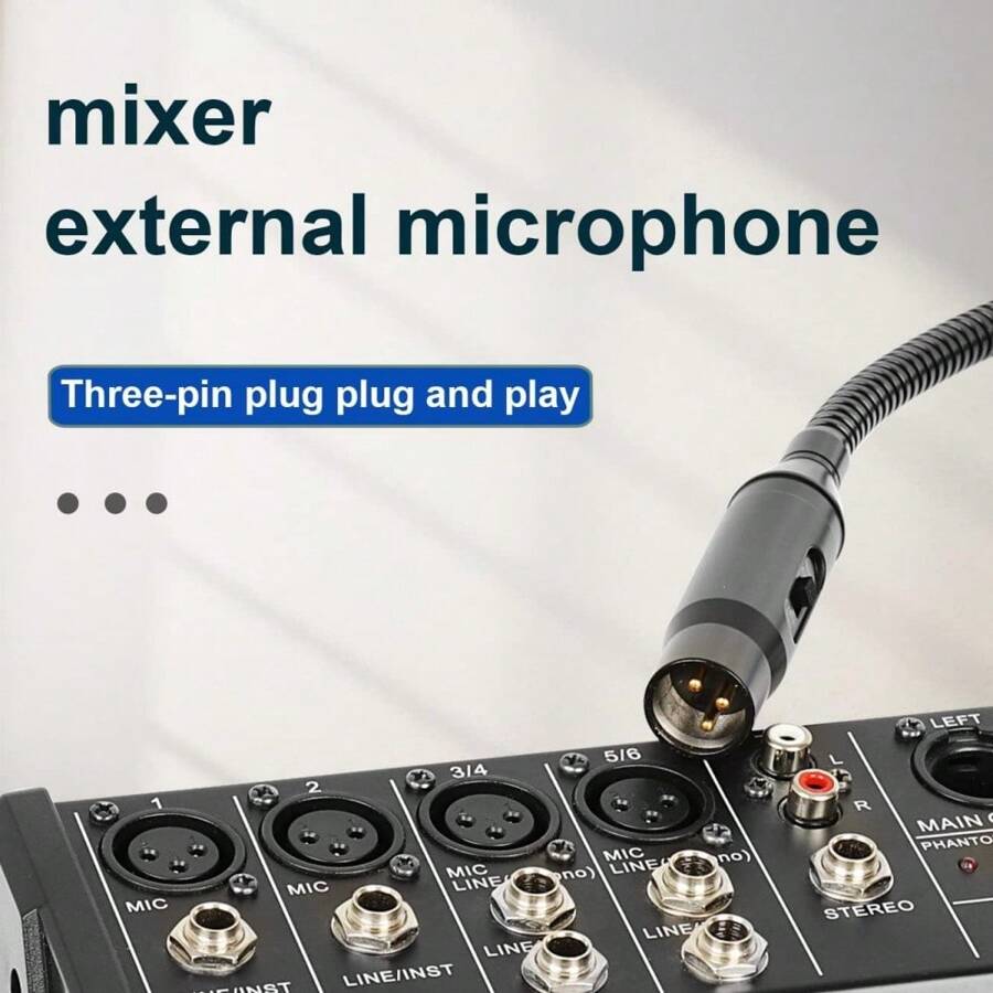 LMBGM DJ Mic Professional XLR Gooseneck Microphone For Stage With ...