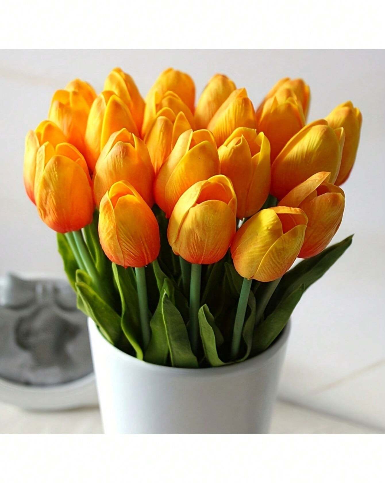10 Pcs Real Touch Tulip Flower Bouquets - PU Holland Mini Tulip Flowers ...
