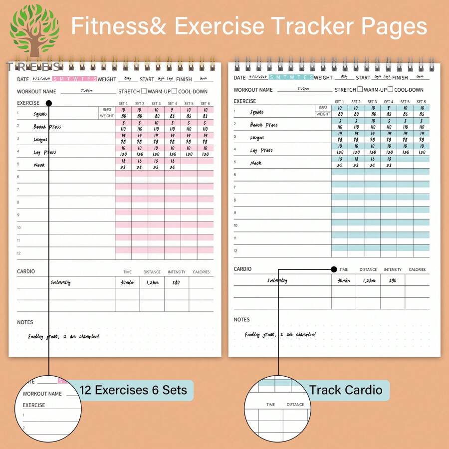 Simplified Fitness Journal For Women & Men - B5 Workout Journal ...