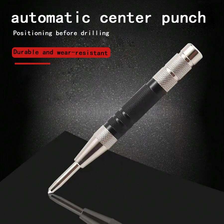 1pc Automatic Center Punch With Spring-Loaded High Hardness Punch Pin ...