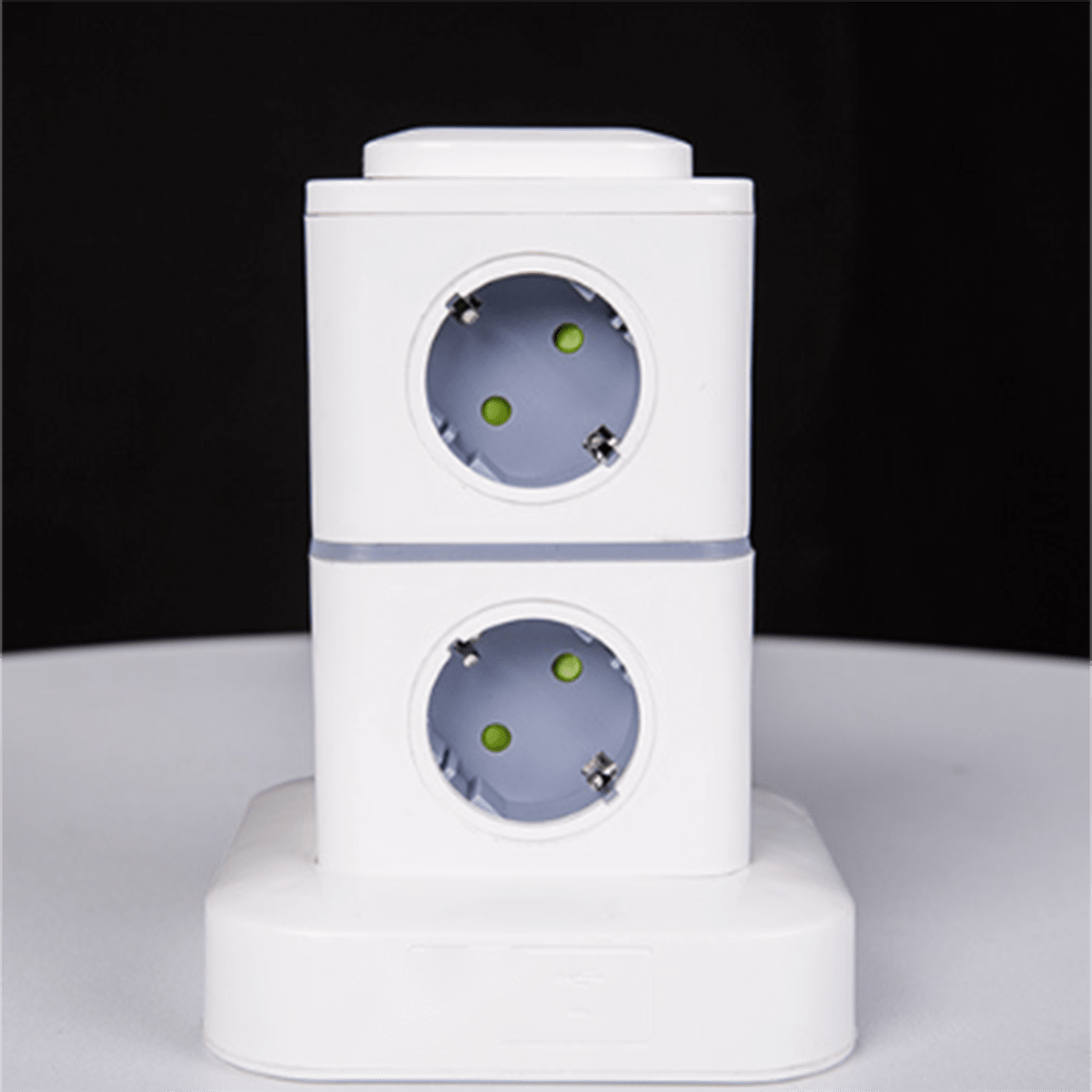 1pc Vertical 2-Layer Overload Protection 8 Outlets 10a 1.8m Power Strip ...