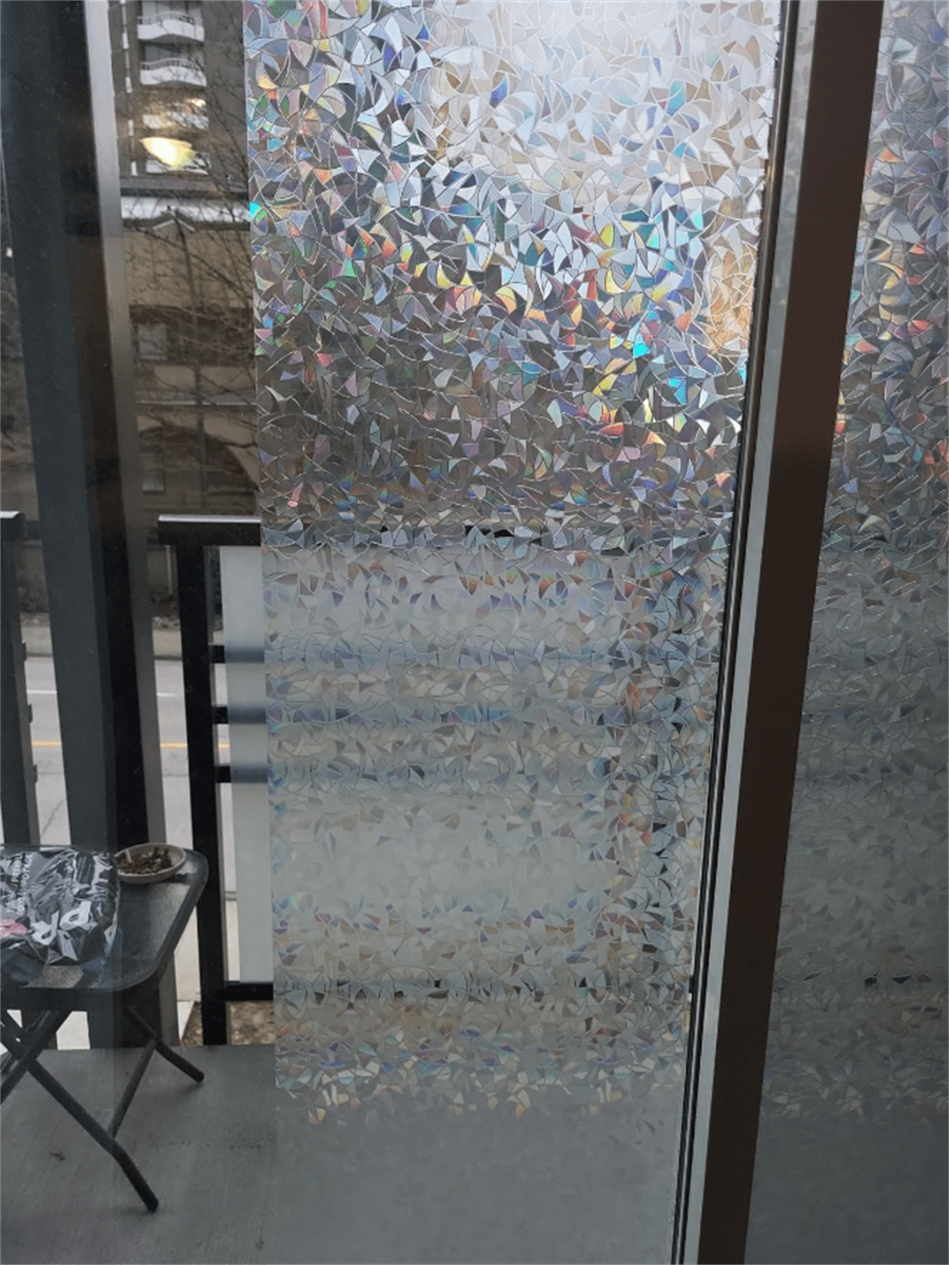 1 Roll Window Privacy Film, Rainbow Window Clings, 3D Decorative Window ...