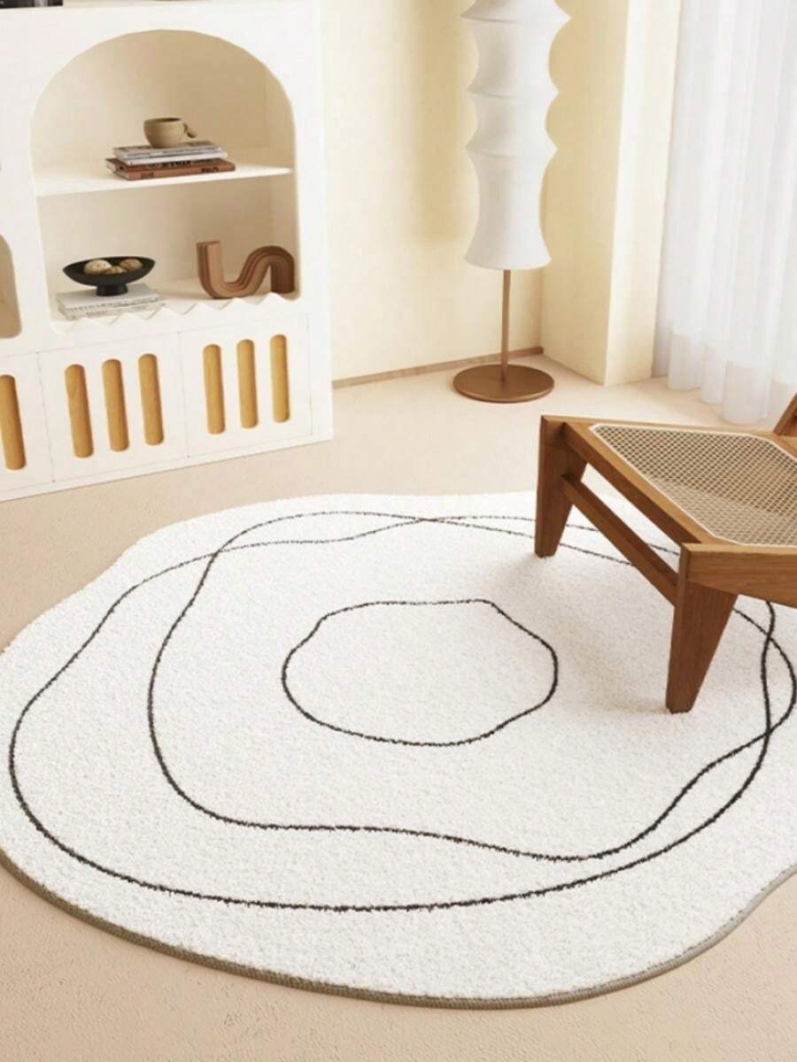 French Style Minimalist Circular Carpet For Living Room Sofa Coffee ...