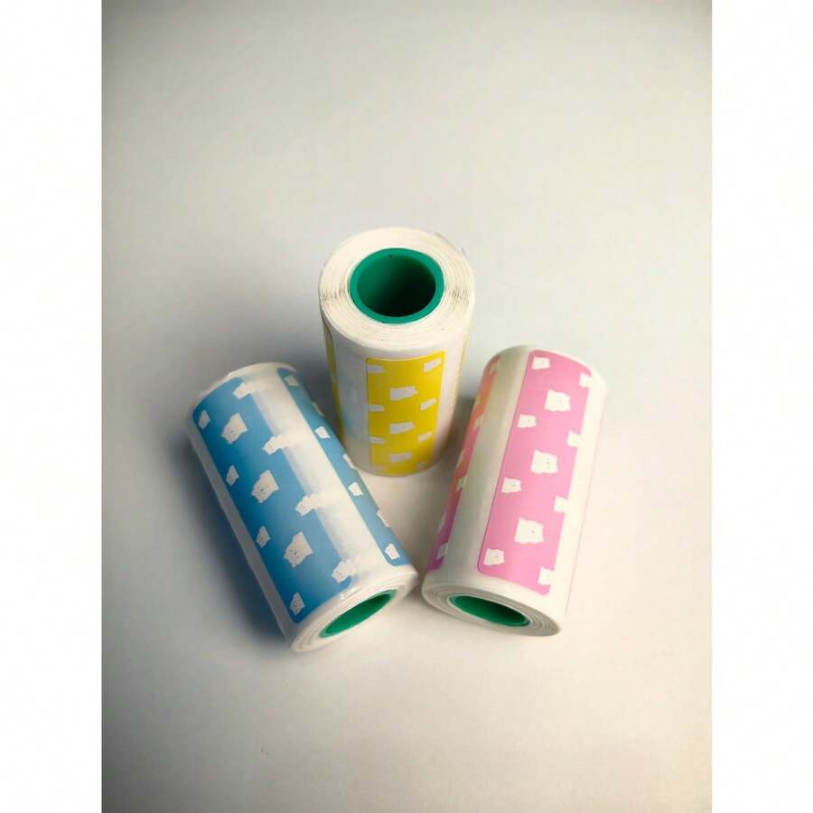 3 Rolls Bear Label Sticker Thermal Papers 57mm Width Printing For HD ...