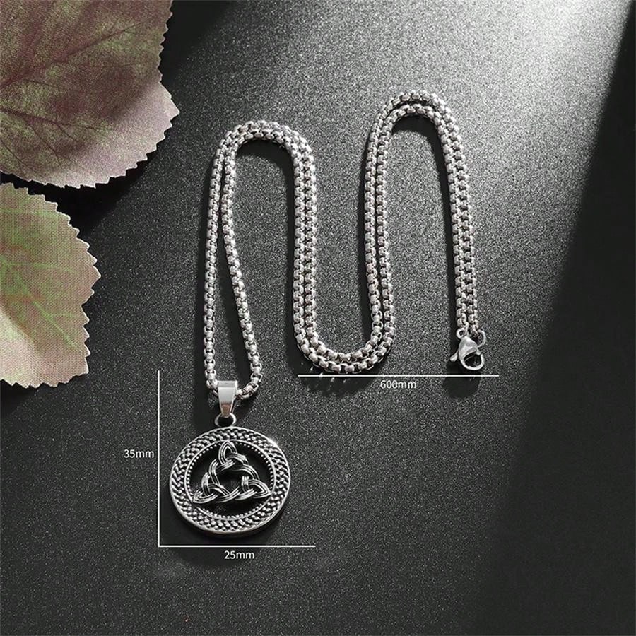 Retro Nordic Celtic Knot Pendant Necklace For Men Women Riding ...