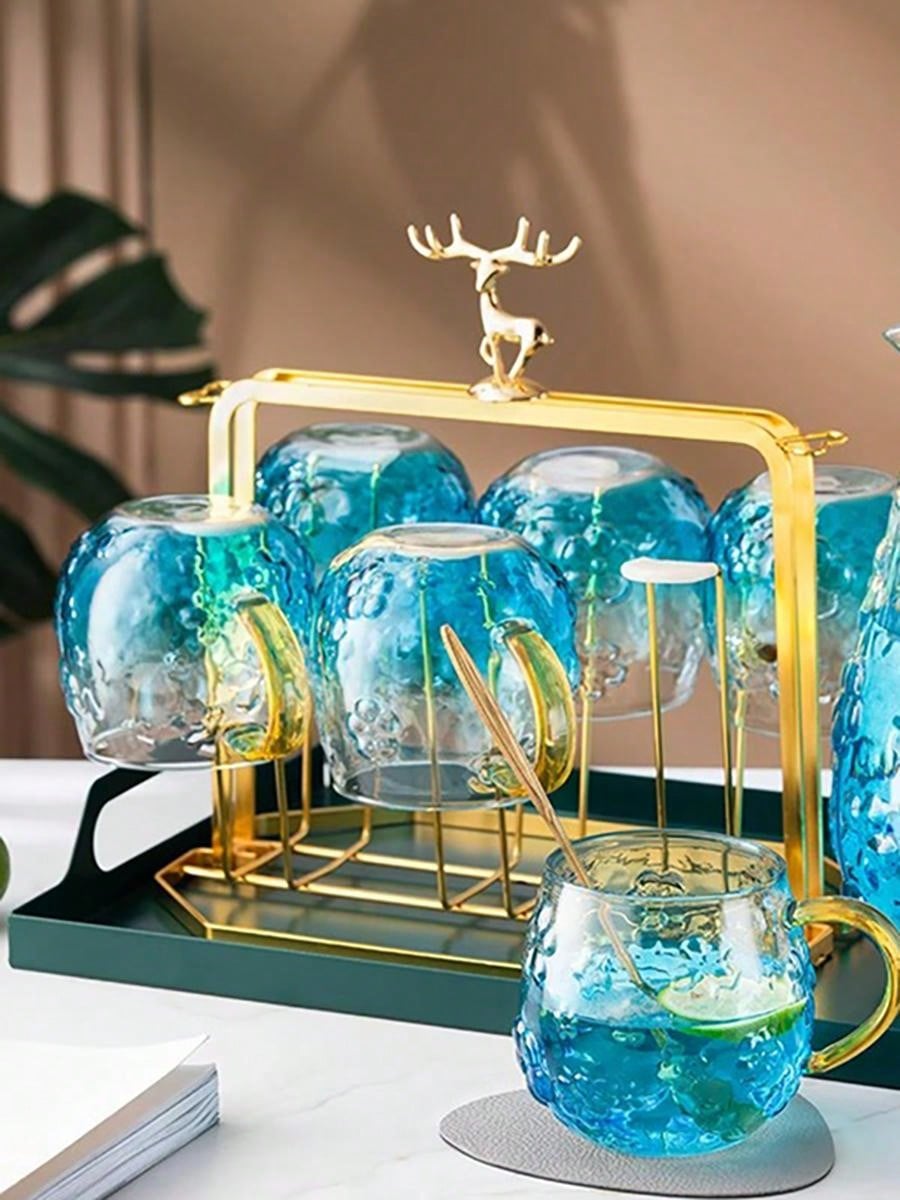 1pc 350ml Sakura Pattern High Boron Silicon Glass Water Cup, Coffee Cup ...