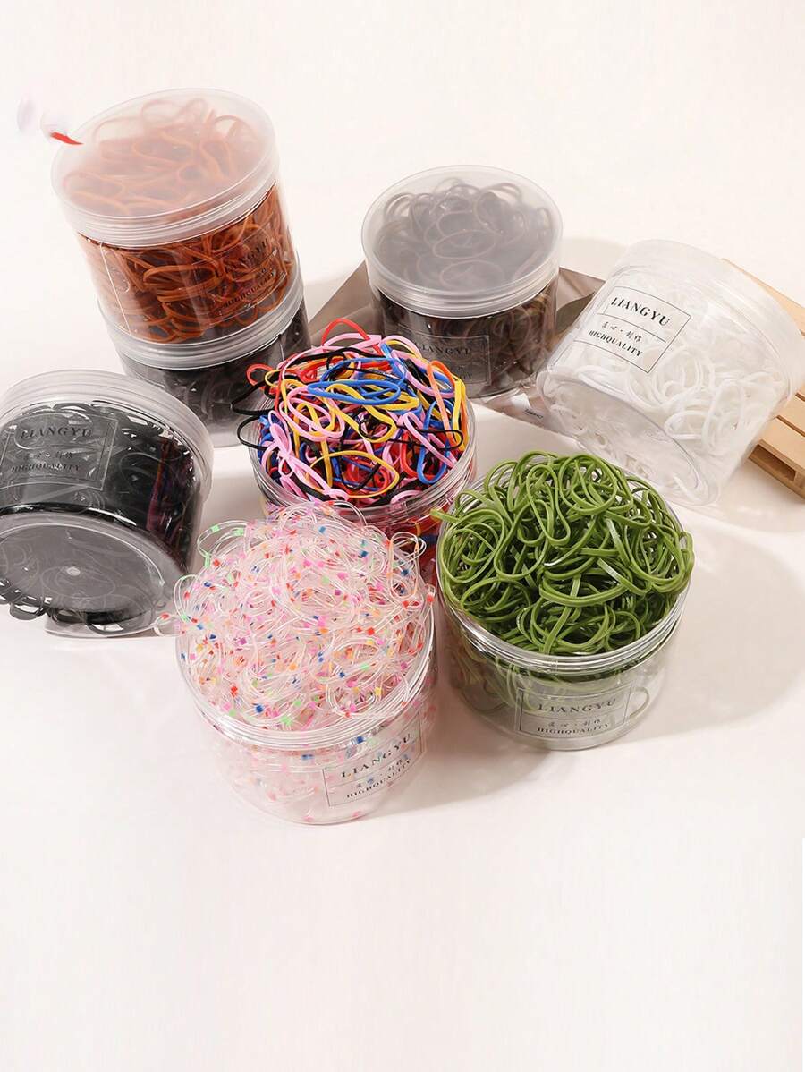 300pcs Bulk Packaging Disposable Thickened And Large Elastic Hair Ties ...
