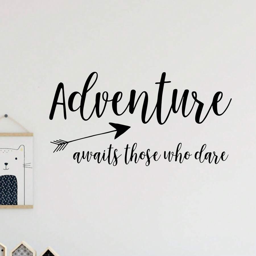 Adventure Awaits Those Who Dare Quotes Wall Decal Art Home Vinyl ...