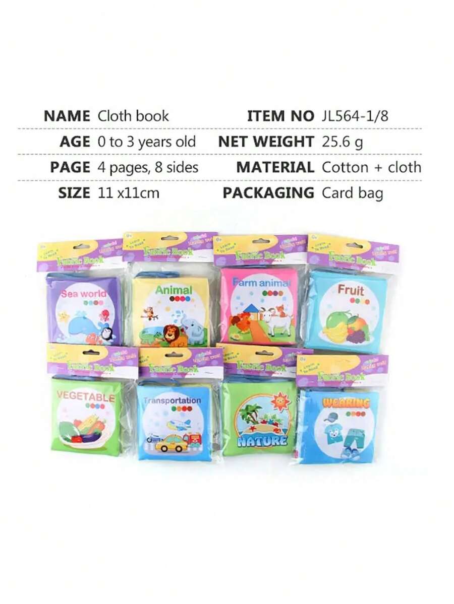 1 Set Of Soft Fabric Cloth Books For Babies, Including Ocean World ...