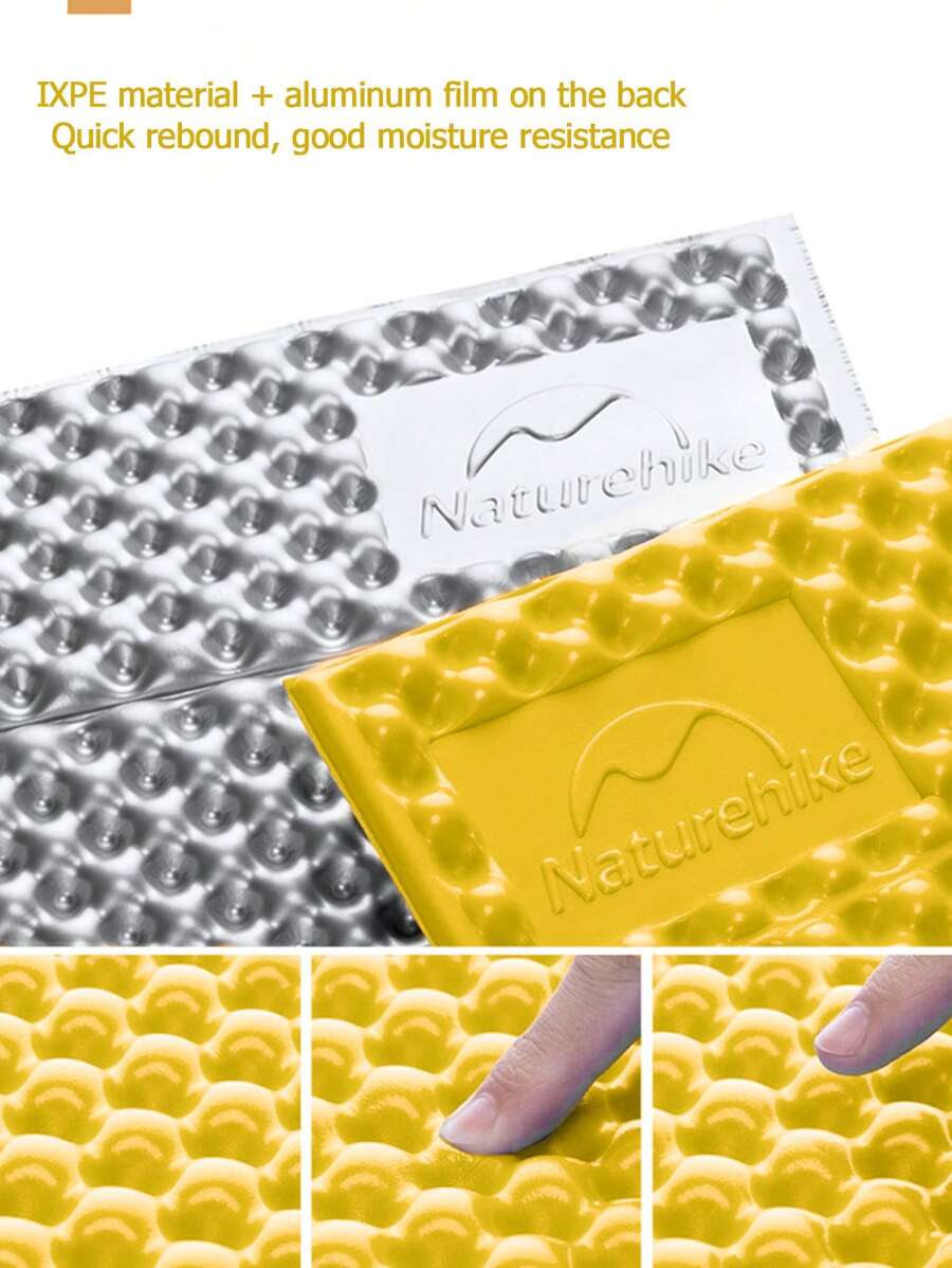 Naturehike Yellow Thick Foldable Egg-Crate Pad, Portable & Moisture ...