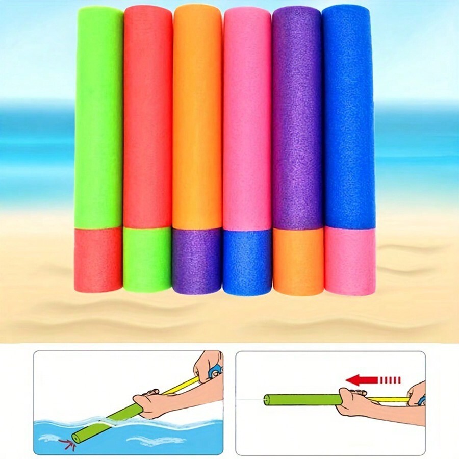 Mini Summer EVA Pull-Out Water Gun Toy, Children Foam Water Gun Outdoor ...