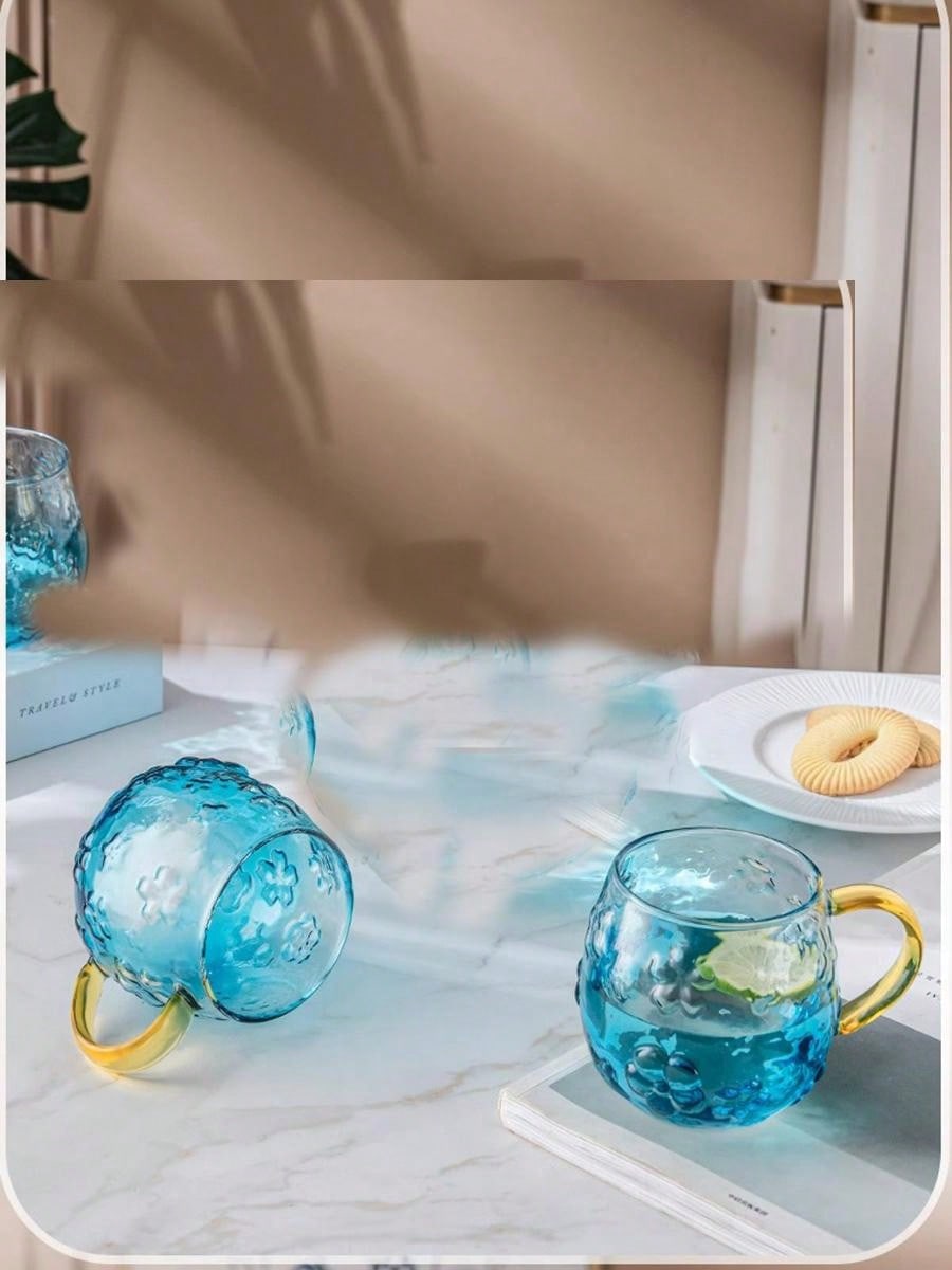 1pc 350ml Sakura Pattern High Boron Silicon Glass Water Cup, Coffee Cup ...