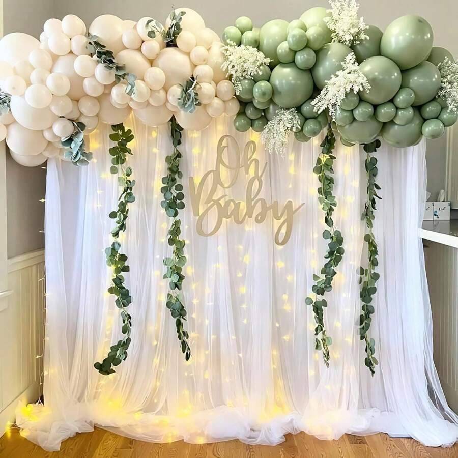 1pc, White Tulle Backdrop Curtain - Perfect For Weddings, Photo Booths ...