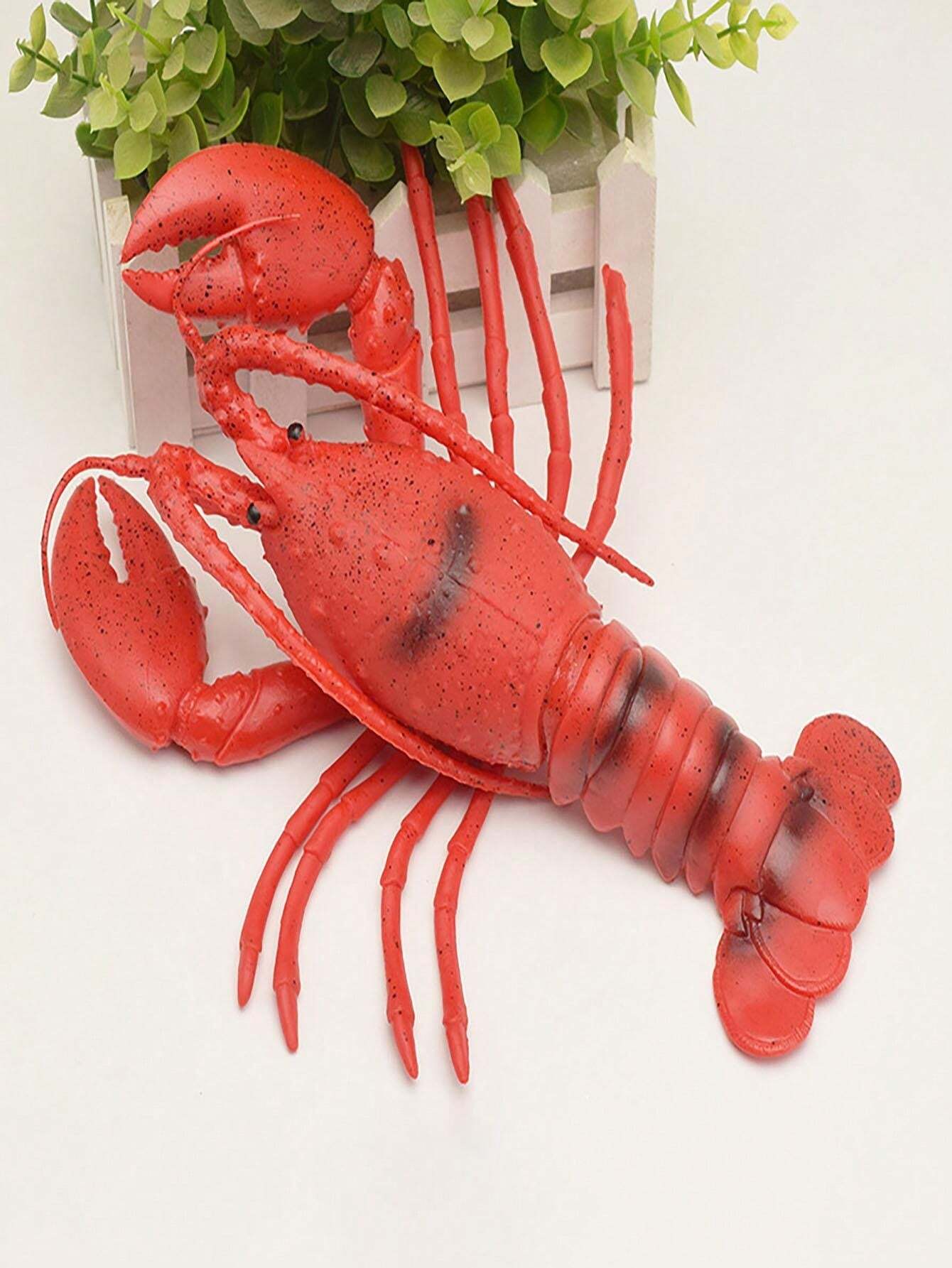 1pc Rubber Simulation Sound Emitting King Crab & Large Lobster Shaped ...