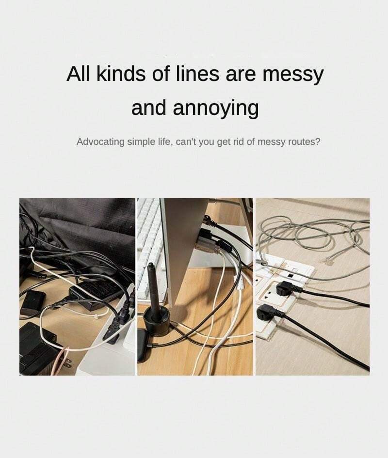 Plug Fixator Wire Winder Wall Mounted Cable Holder Socket Holder Cable ...