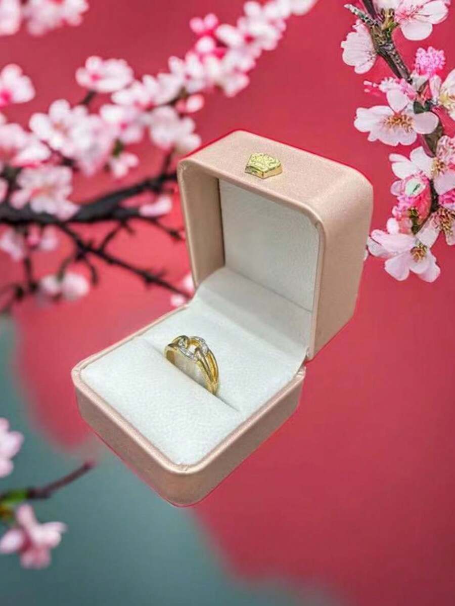 1pc Crown Decor Pu Leather Jewelry Box For Wedding Ring Packaging, 2024 ...