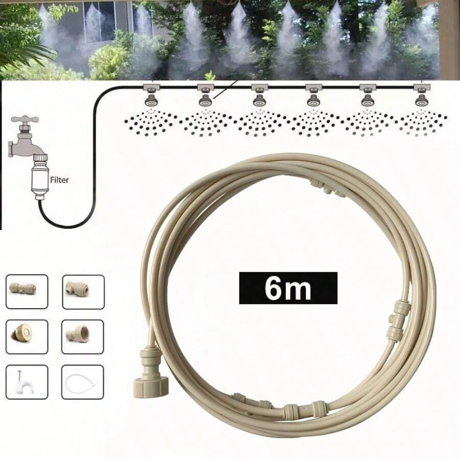 6M Misting Cooling System Fan Cooler Patio Garden Water Mister Mist ...