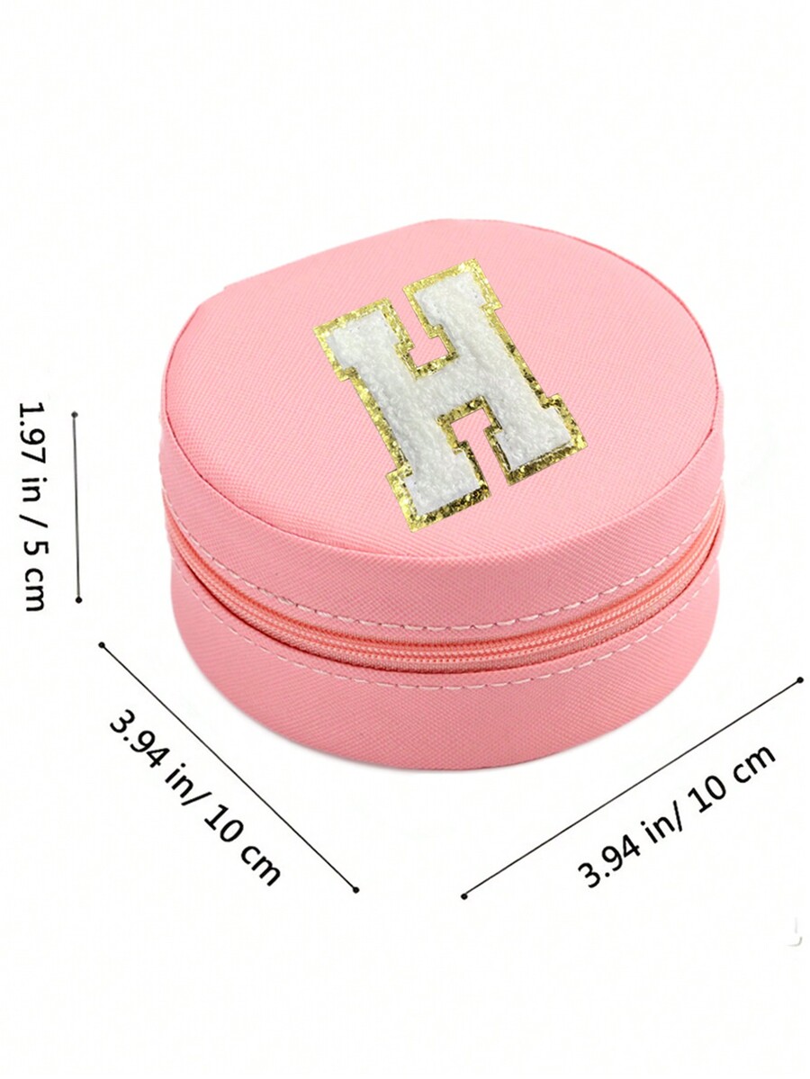 1pc Personalizable Jewelry Storage Box With Alphabet Stickers Of ...