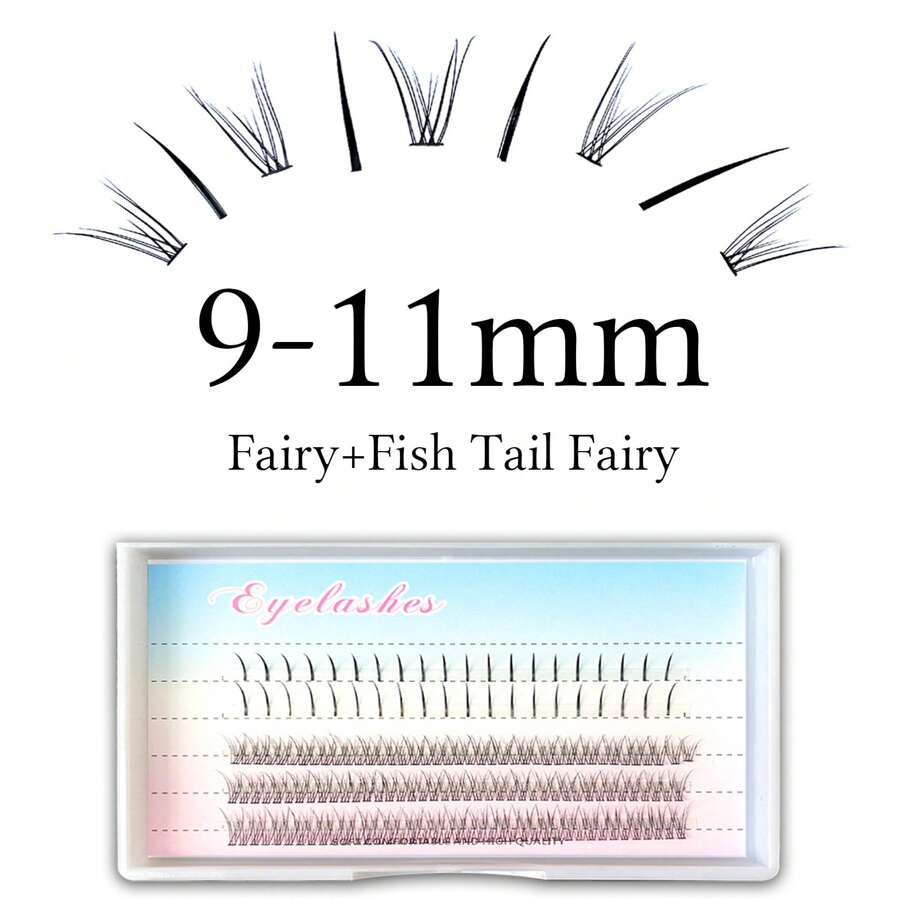 Spikes Fairy Eyelashes Extension Mixed Fish Tail Lashes Individual ...