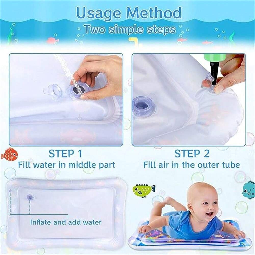 1/2pcs Inflatable Slap Pad, Baby Water Play Mat With Floating Toys, PVC ...