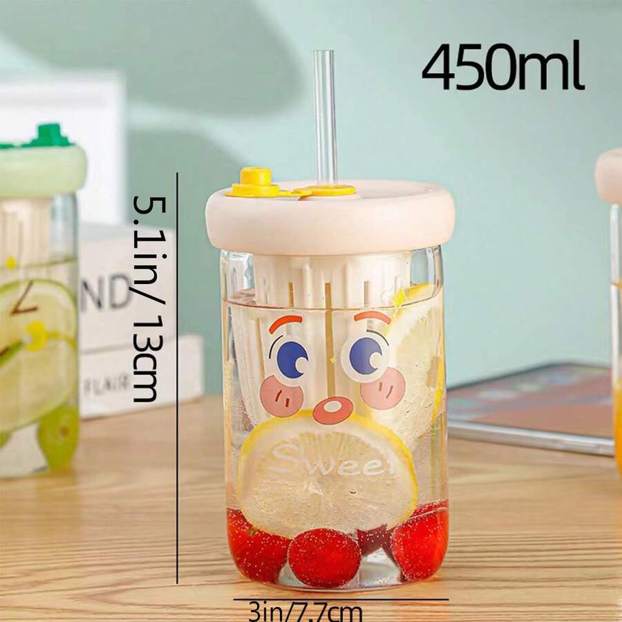 1pc Portable High Boron Silicon Glass Tea Separation Lemon Cup With ...