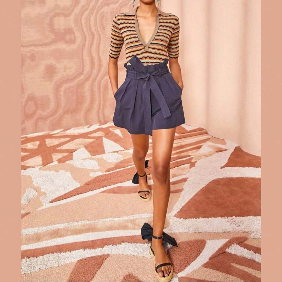 Ulla Johnson ULLA JOHNSON Abri Shorts In Midnight | SHEIN USA