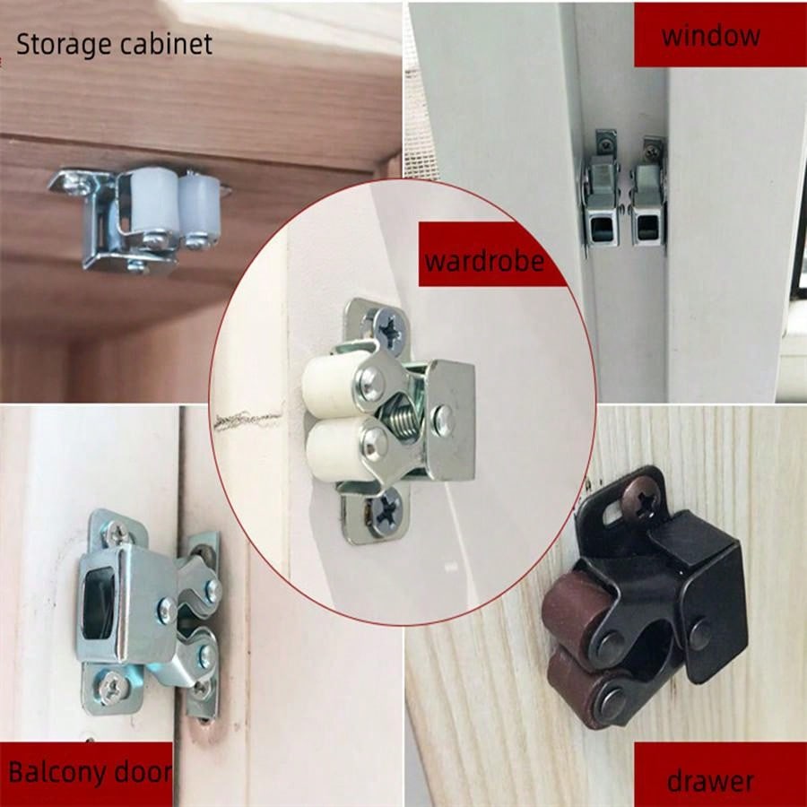 Spring Loaded Door Catch With Bead Roller & Strike Plate For Cabinet ...