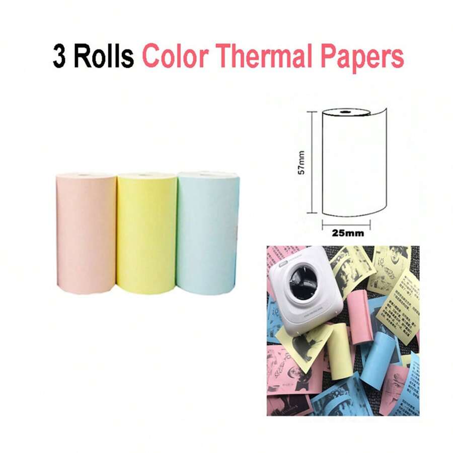 Mini Thermal Printer Sticker Paper, Mini Printer Sticker Paper 57 X ...