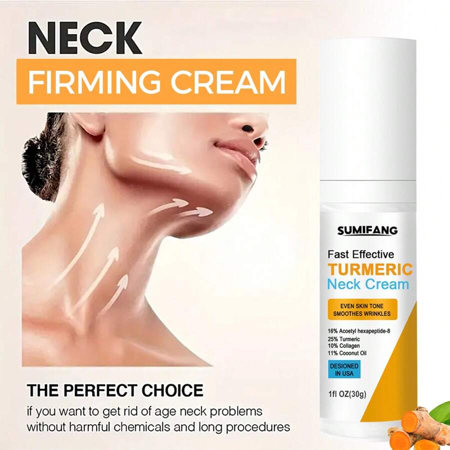 30g Turmeric Neck Tightening Cream With Collagen And Acetyl Hexapeptide ...