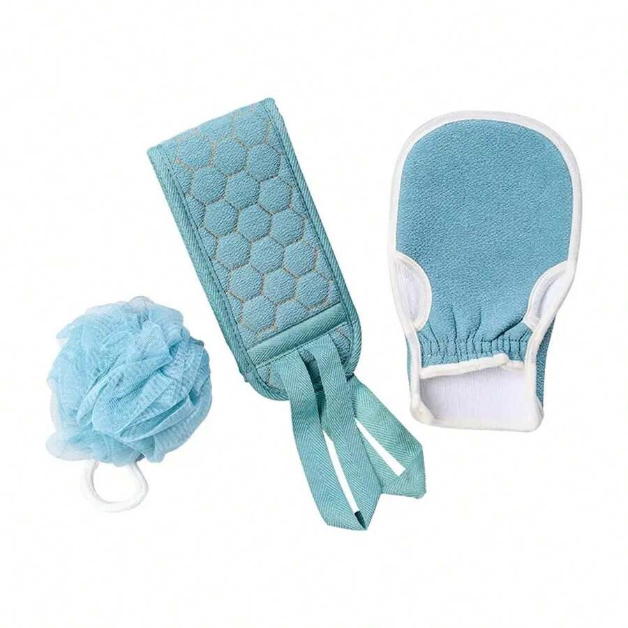 3pcs Shower Scrubbing Mitt, Exfoliating Gloves, Body Scrubbers Use In ...