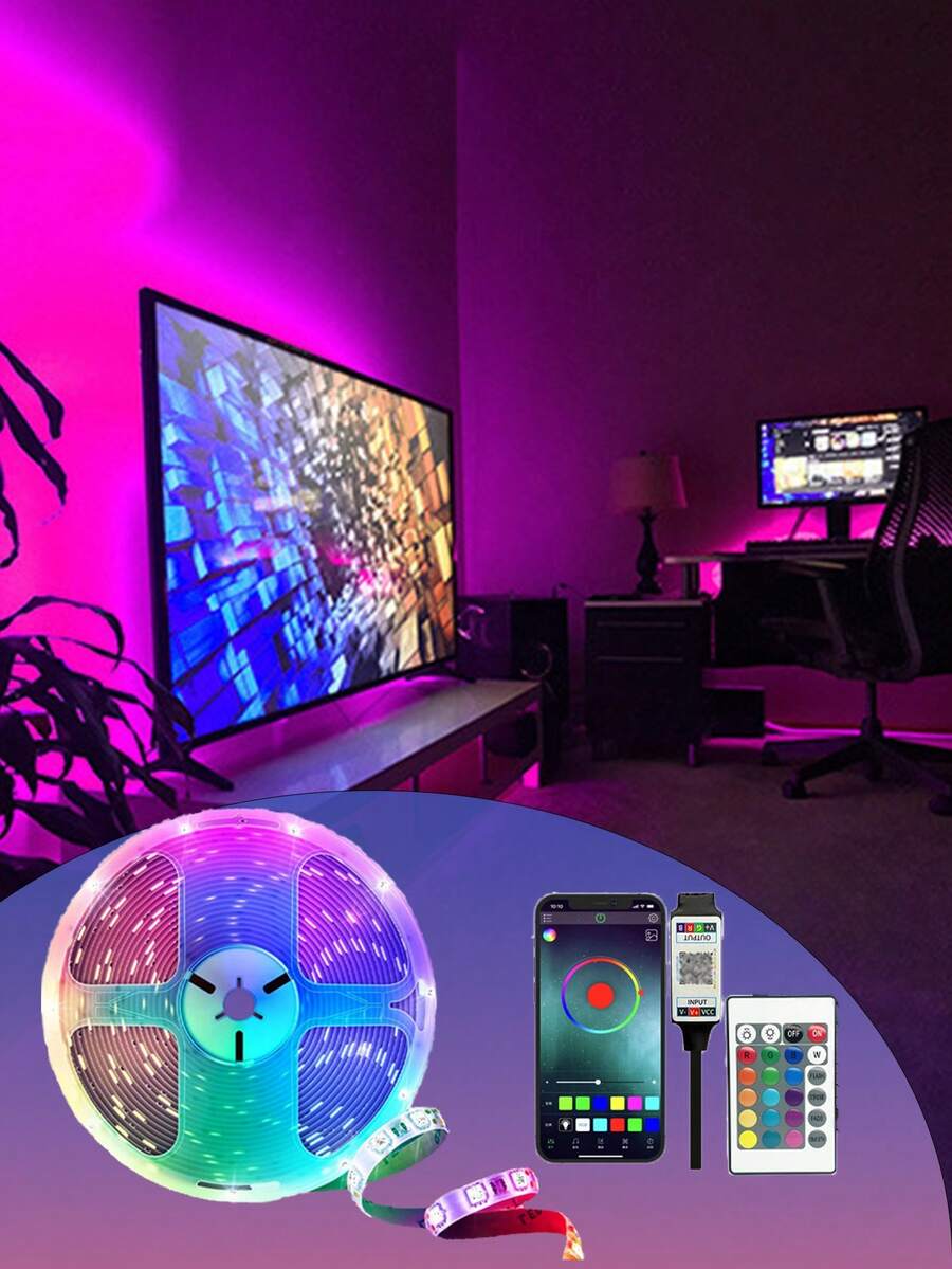 LED Strip Lights, TV LED Backlight USB RGB Ribbon, Sync Color Changing ...